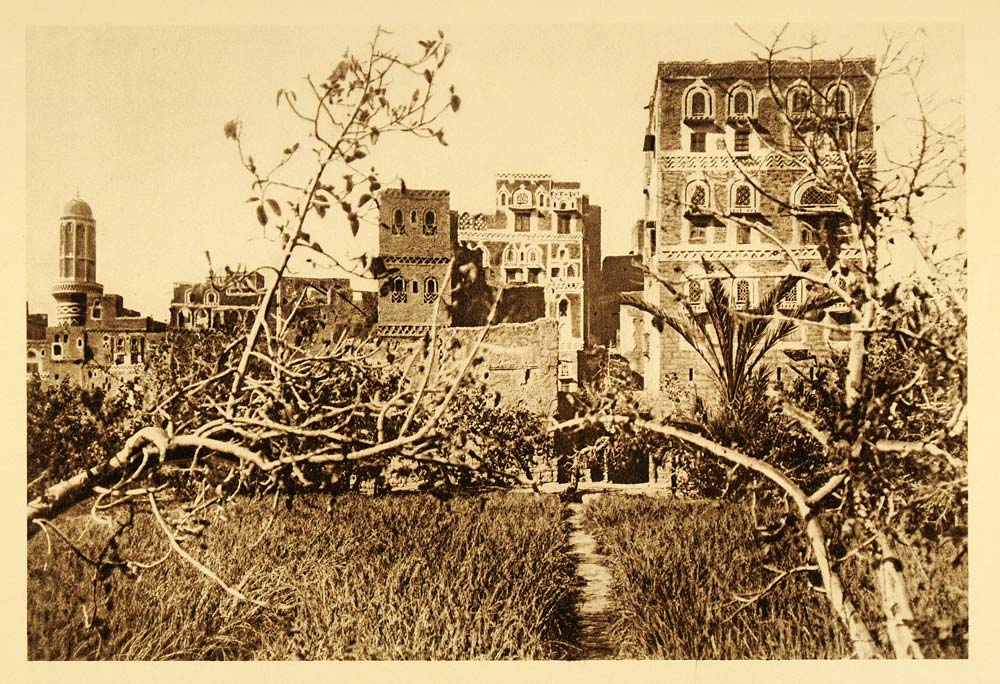 1925 Yemen Sana'a Old City Sanaa Architecture Buildings - ORIGINAL PS5 ...