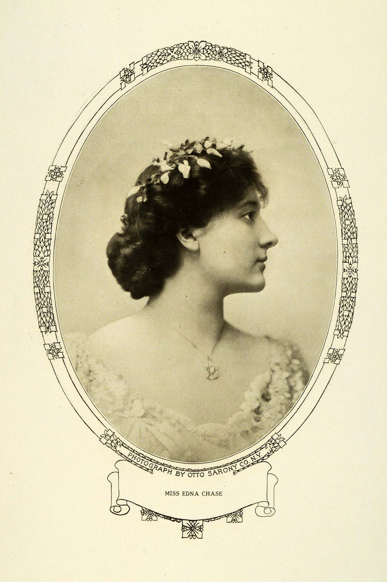 1908 Print Musical Comedy Burlesque Singer Stage Actress Edna Chase Po ...