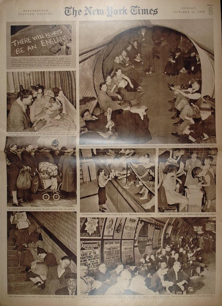 1940 WWII Blitz London Underground Air Raid Shelter WW2 - ORIGINAL RTO ...