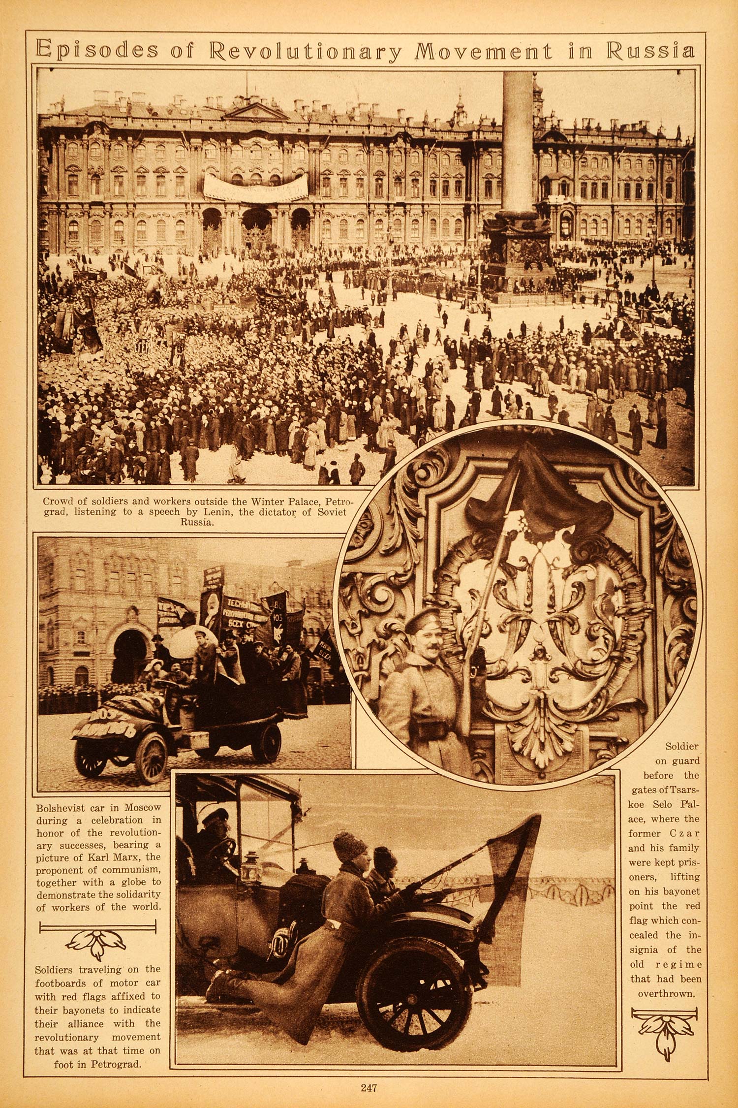 1922 Rotogravure Russian Revolution Winter Palace Petrograd Bolshevik ...