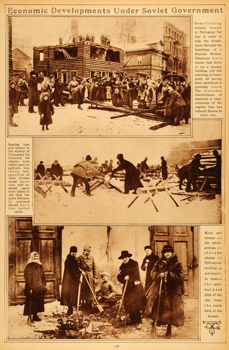 1922 Rotogravure Soviet Russian Civil War Petrograd St Petersburg USSR ...
