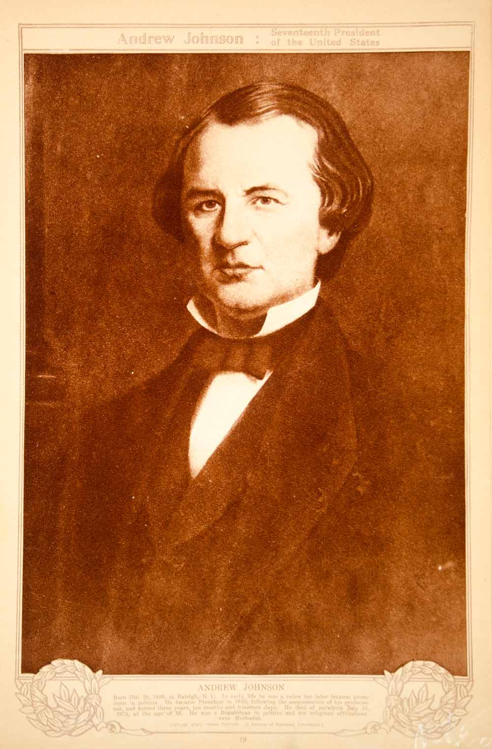 Andrew Johnson Presidential Portrait