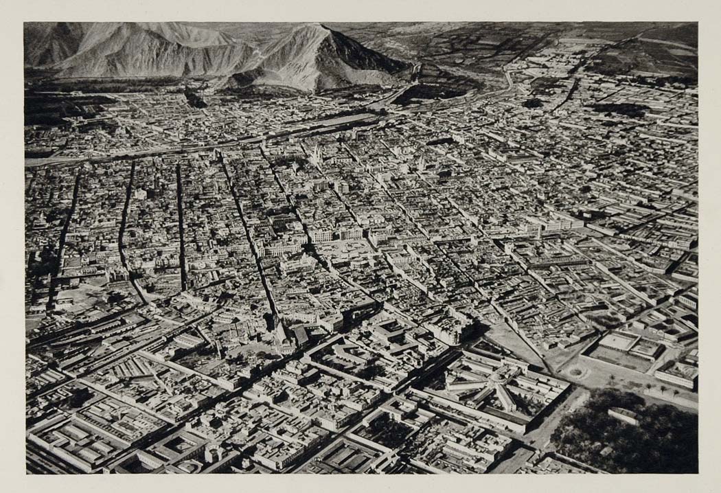 1931 Bird's Eye View Lima Peru Photogravure VERY NICE - ORIGINAL SA2 ...