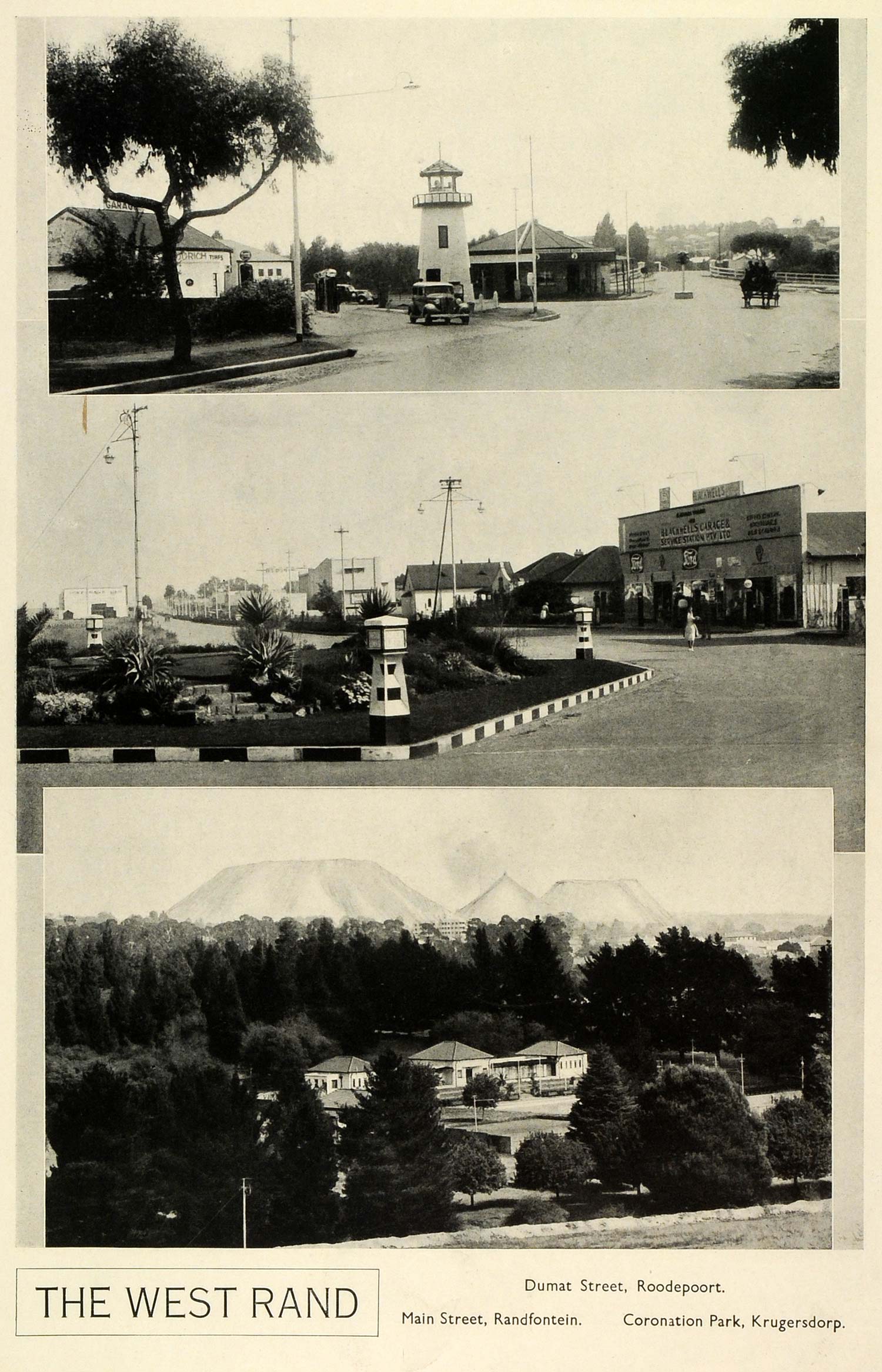 1939 Print Dumat Street Roodepoort Main St Randfontein Coronation Park ...