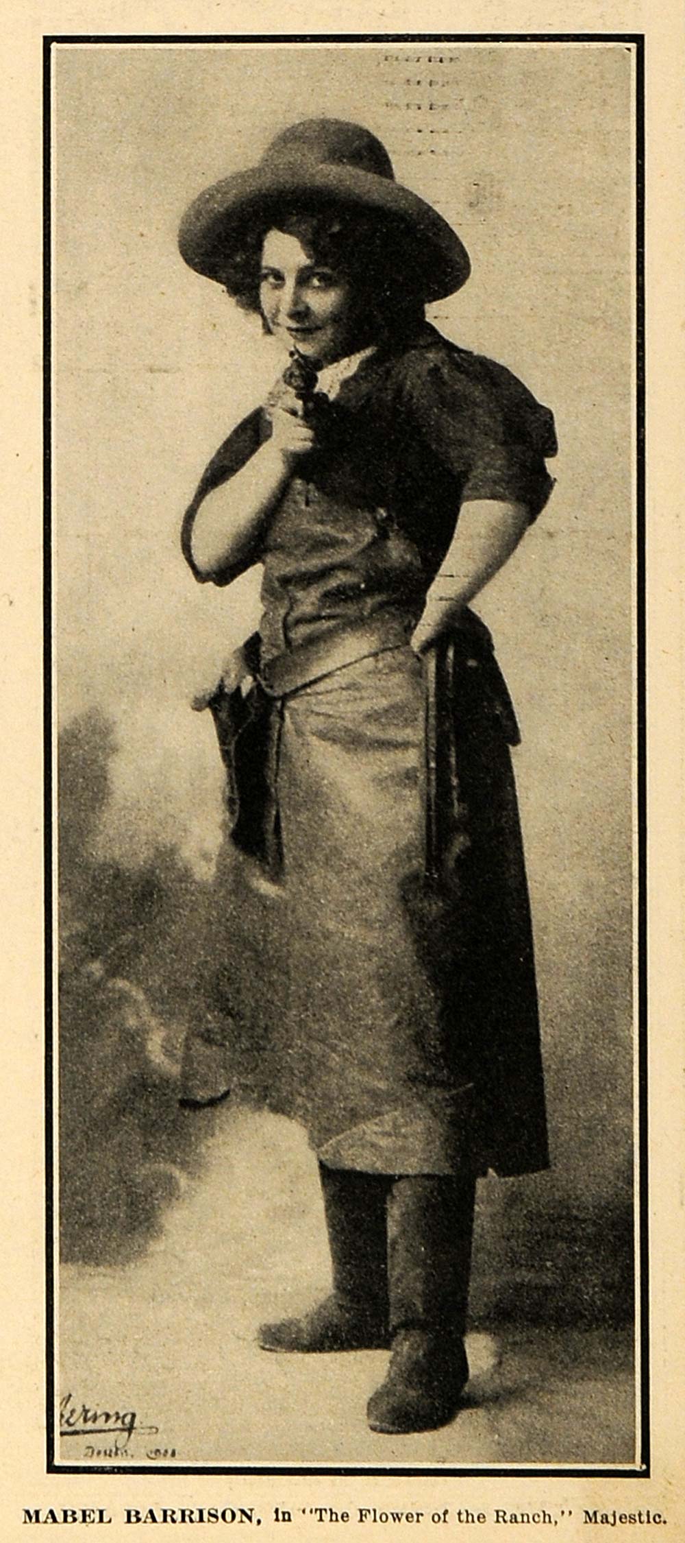1908 Print Mabel Barrison Actress Flower Ranch Majestic ORIGINAL HISTO ...