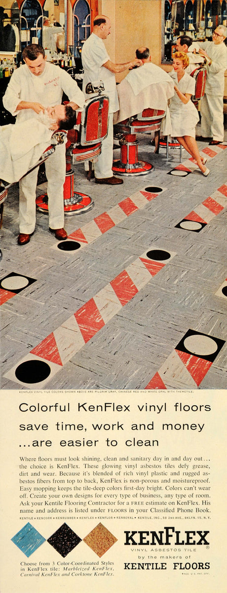 1956 Ad Kenflex Kentile Vinyl Tile Flooring Linoleum - ORIGINAL ADVERT ...