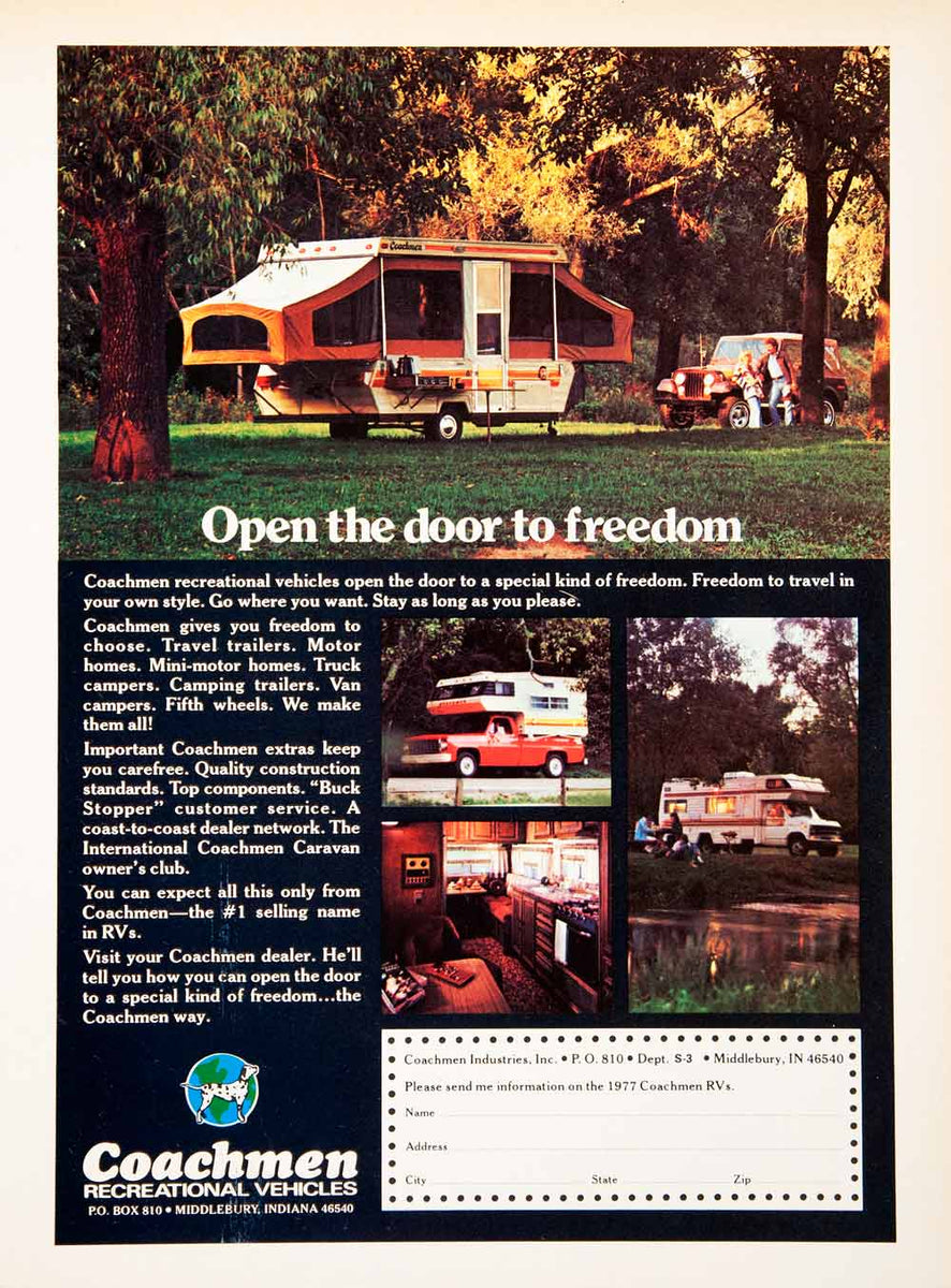 1977 Ad Coachmen Recreational Vehicle Motor Home Pop-up Middlebury Ind ...