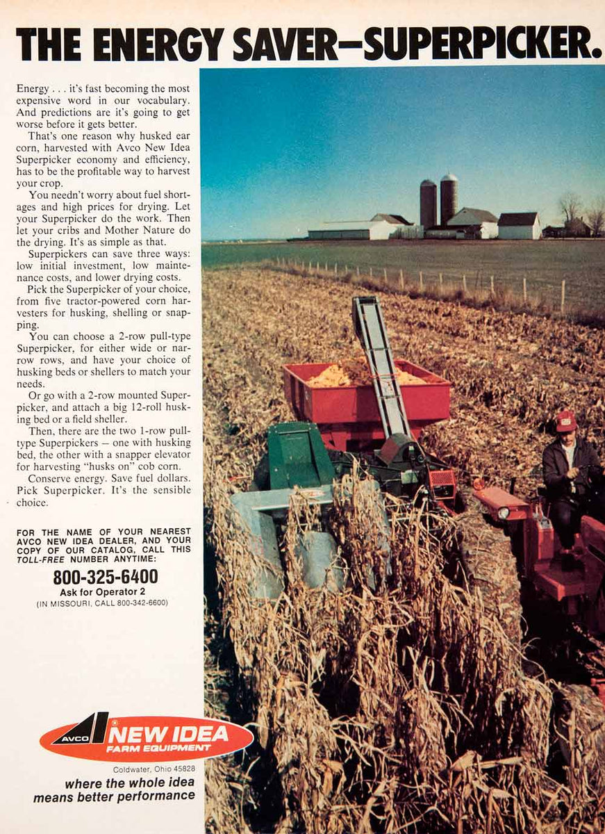 1977 Ad New Idea Farm Equipment Coldwater Ohio Superpicker Farming AVC ...