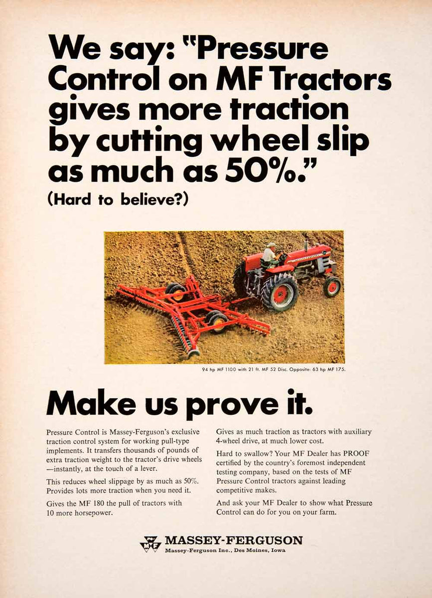 1967 Ad Massey-Ferguson Des Moines Iowa Tractor Farming Machine SF4 ...