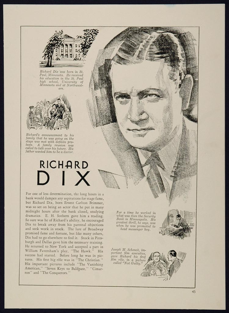 1933 Marie Dressler Richard Dix Actor Movie Film Star - ORIGINAL – Period Paper Historic Art LLC