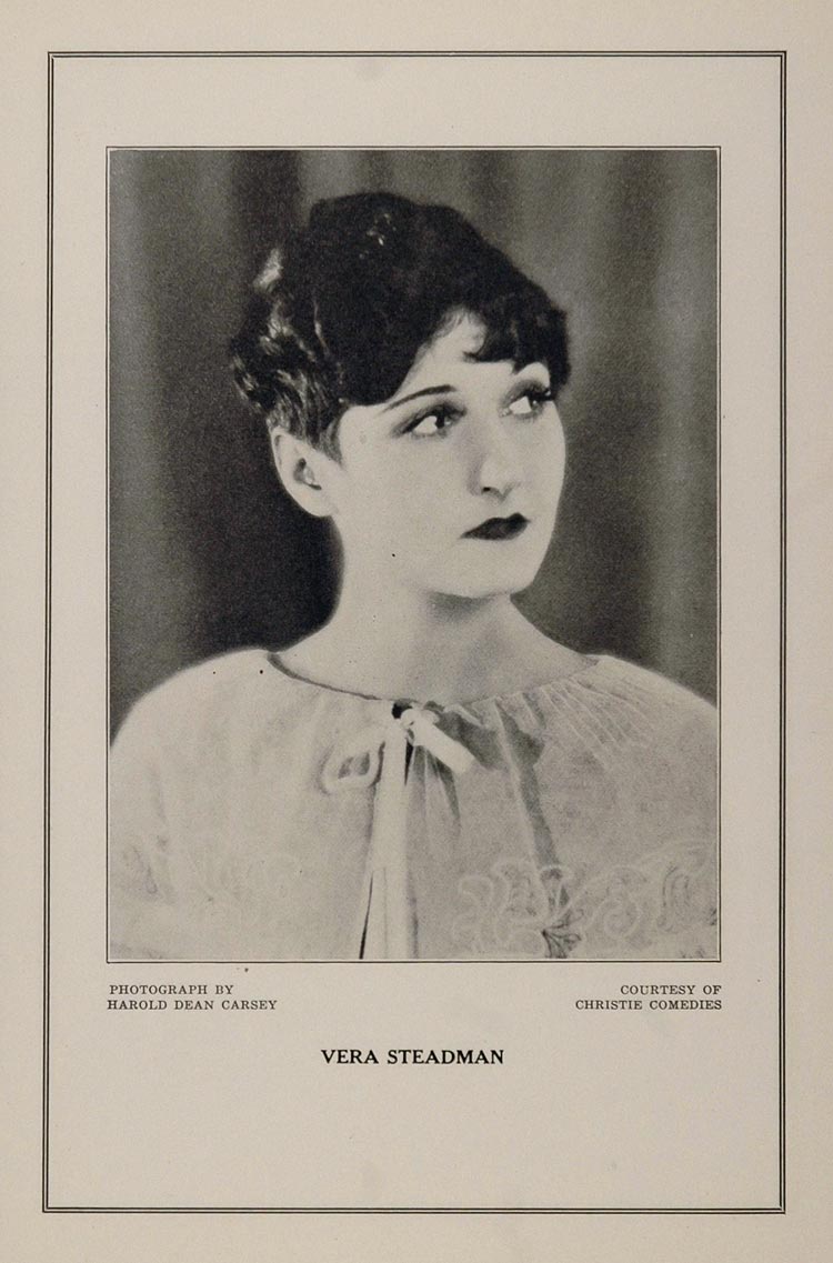1927 Silent Film Star Vera Steadman Christie Comedies - ORIGINAL ...