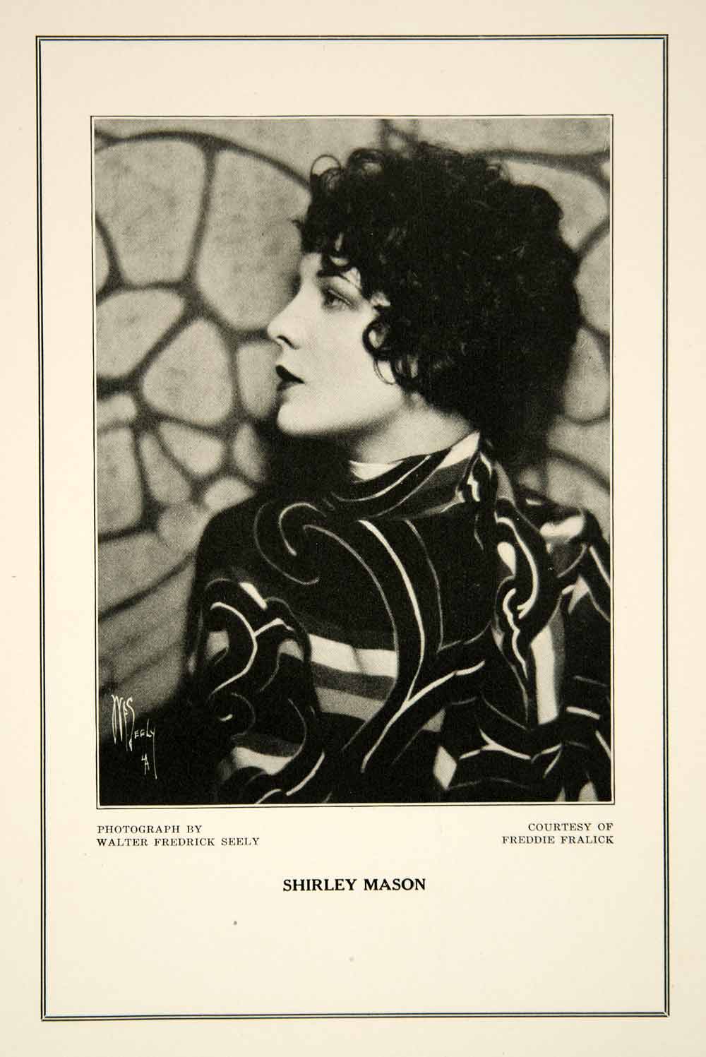 1927 Print Shirley Mason Actress Silent Film Era Portrait Walter Fredr ...