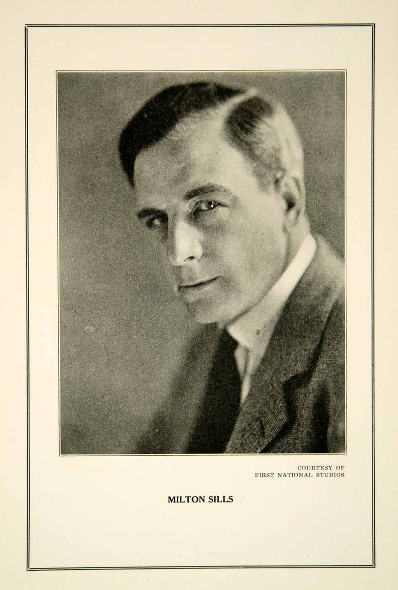 1927 Print Milton Sills Actor Stage Silent Film Leading Man Hollywood ...