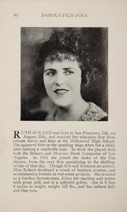 1925 Ruth Roland Cullen Landis Silent Film Movie Actor ORIGINAL HISTOR ...