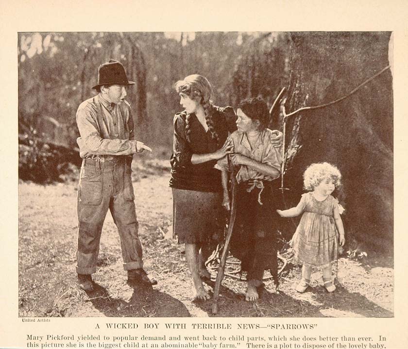 1927 Print Silent Film Scene Sparrows Mary Pickford - ORIGINAL – Period ...