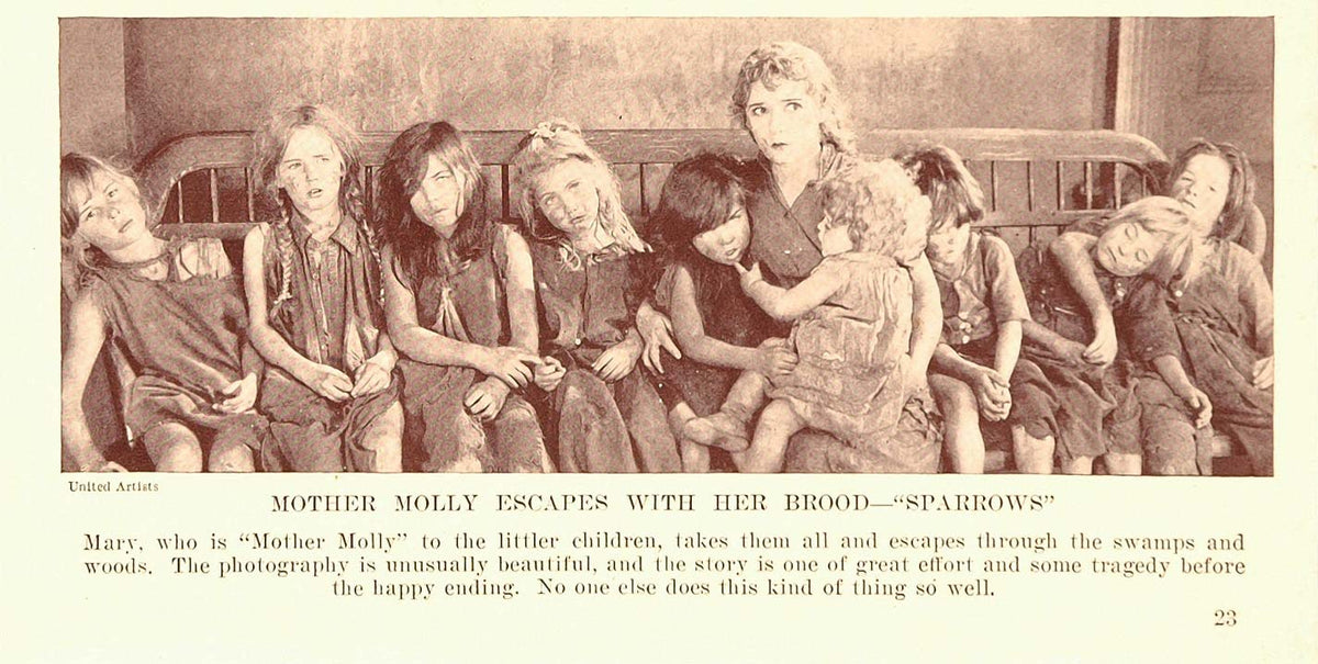 1927 Print Silent Film Scene Sparrows Mary Pickford - ORIGINAL – Period ...