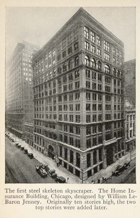 1928 Print Home Insurance Building Chicago Skyscraper ORIGINAL HISTORI ...