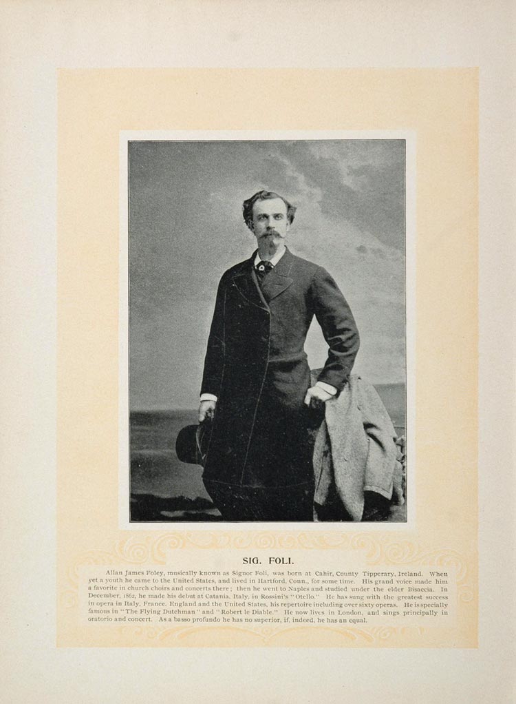 1894 Opera Etelka Gerster-Gardini Signor Foli Foley - ORIGINAL STAGE2 ...