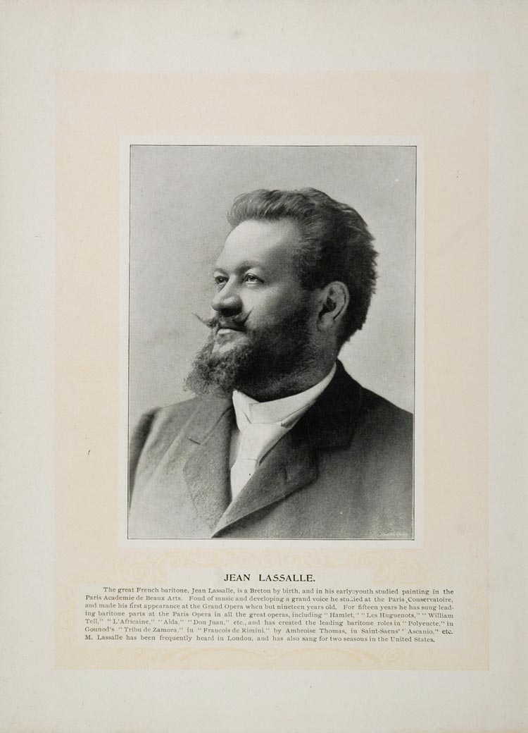 1894 Opera Emma Calve Jean Lassalle Baritone French - ORIGINAL STAGE2 ...