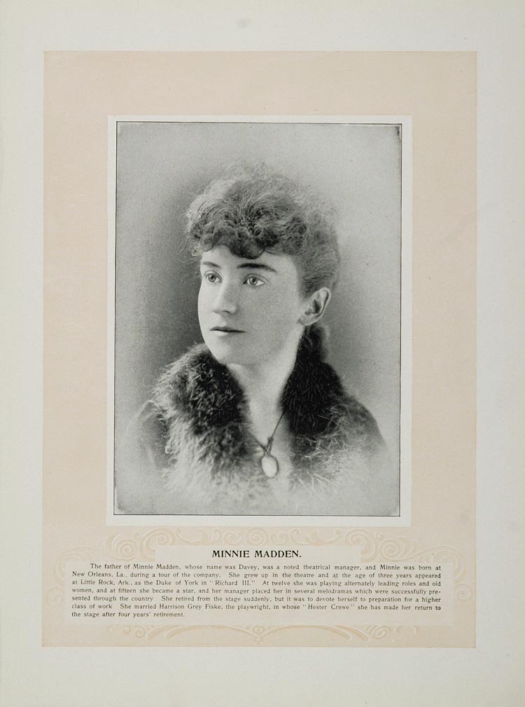 1894 Opera Francis Wilson Minnie Madden Theater Stage - ORIGINAL STAGE ...