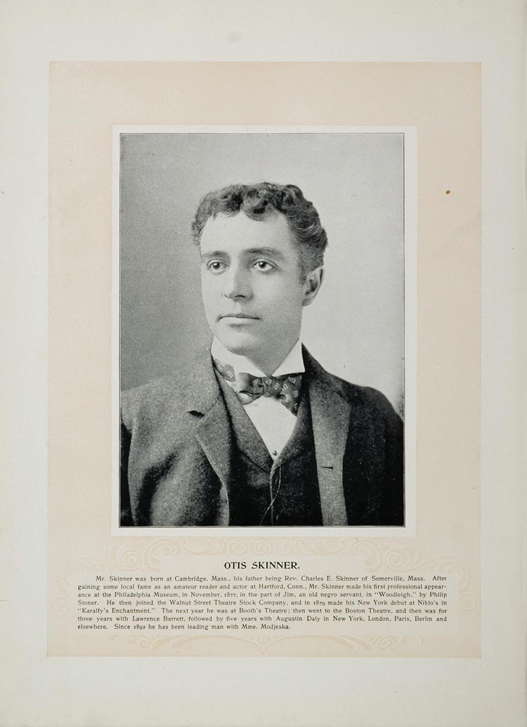 1894 Theater Stage Actors Otis Skinner Annie Sutherland - ORIGINAL STA ...