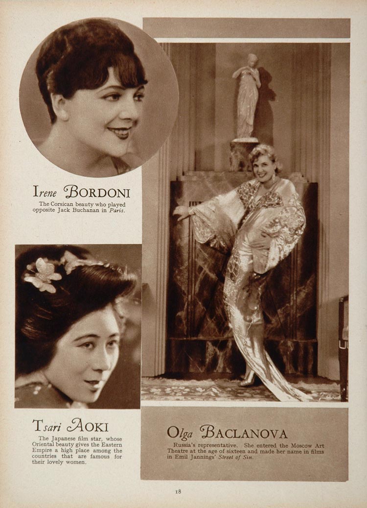 1933 Irene Bordoni Tsari Aoki Olga Baclanova Film Print ORIGINAL HISTO ...