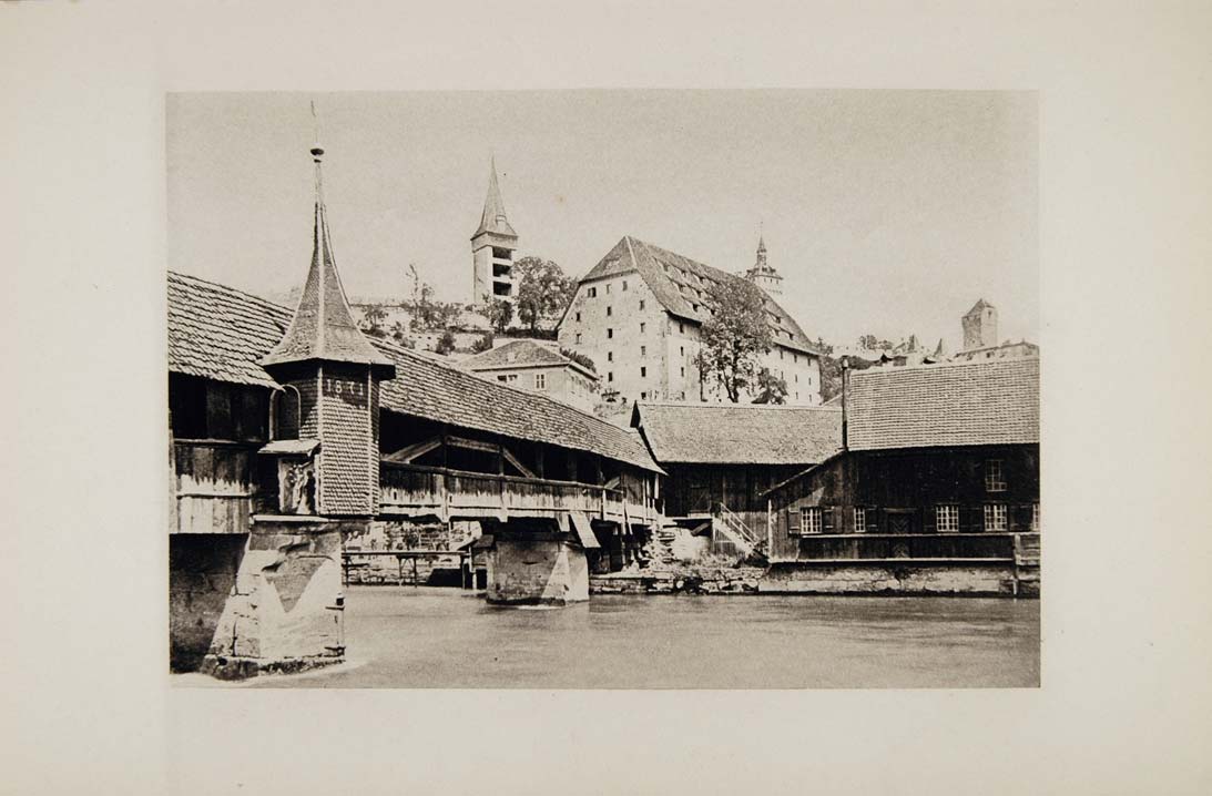 1904 Spreuerbrucke Mill Bridge Lucerne Switzerland - ORIGINAL PHOTOGRA ...