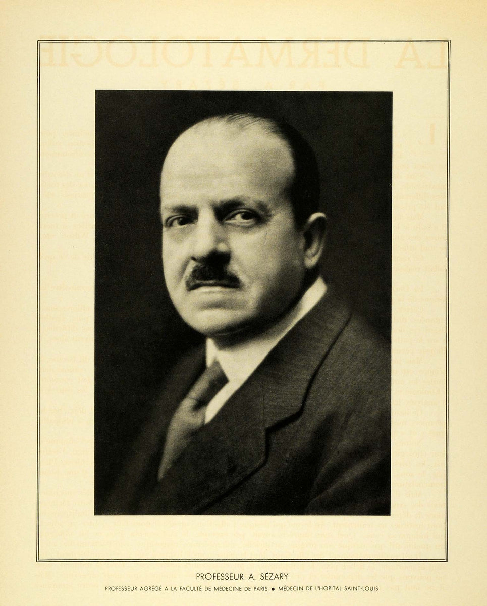 1936 Print Portrait Dr. Albert Sezary French Dematologist Dermatology ...
