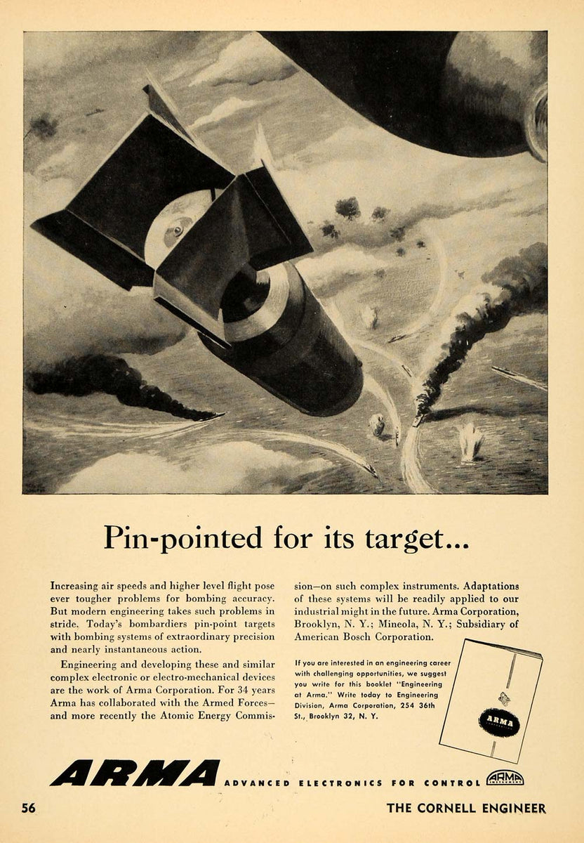 1953 Ad Arma Electronics Controls Engineering Missiles - ORIGINAL TCE2 ...