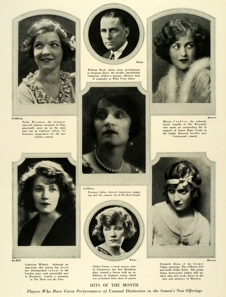 1924 Print Actors Broadway Play Theatre Portrait Nydia Westman Coakley ...
