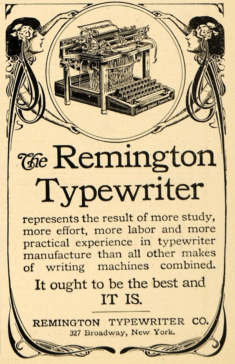 1903 Ad Remington Typewriter Broadway Typist Office - ORIGINAL ADVERTI ...