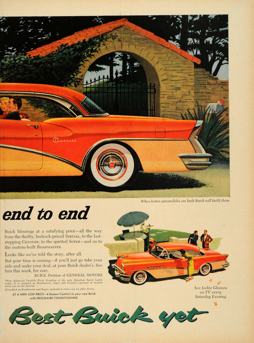 1956 Ad Red Automobile Buick Division General Motors - ORIGINAL ADVERT ...