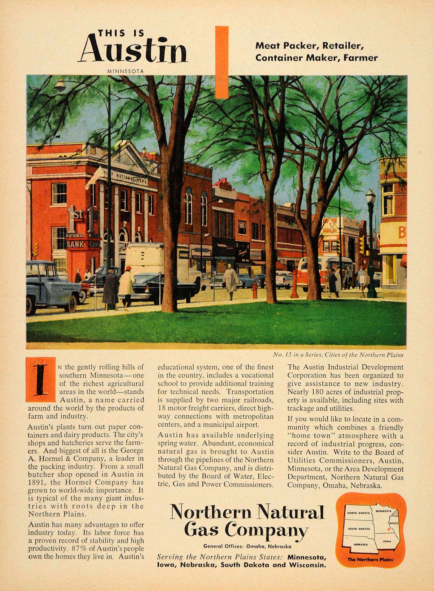 1958 Ad Northern Natural Gas Austin Minnesota Fuel Oil - ORIGINAL TM3 ...