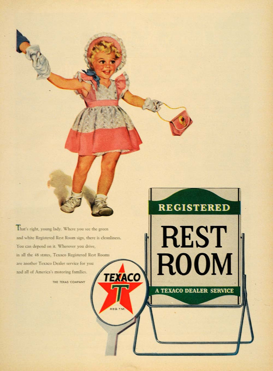 1953 Ad Texas Co. Texaco Gasoline Logo Child Fashion - ORIGINAL ADVERT ...