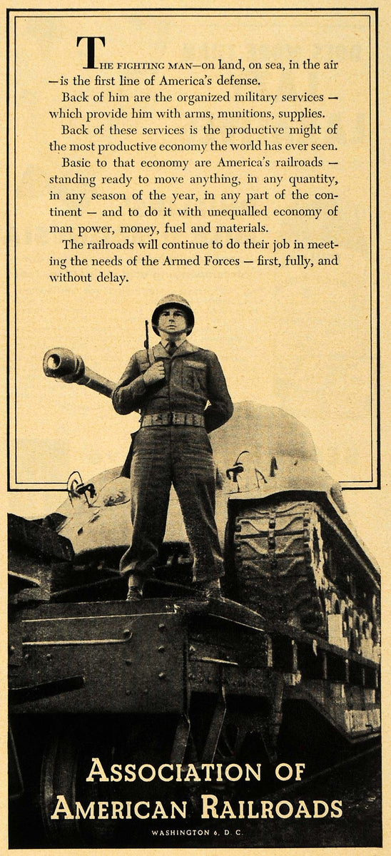 1951 Ad American Defense Military Men Armed Forces Rail - ORIGINAL TM6 ...