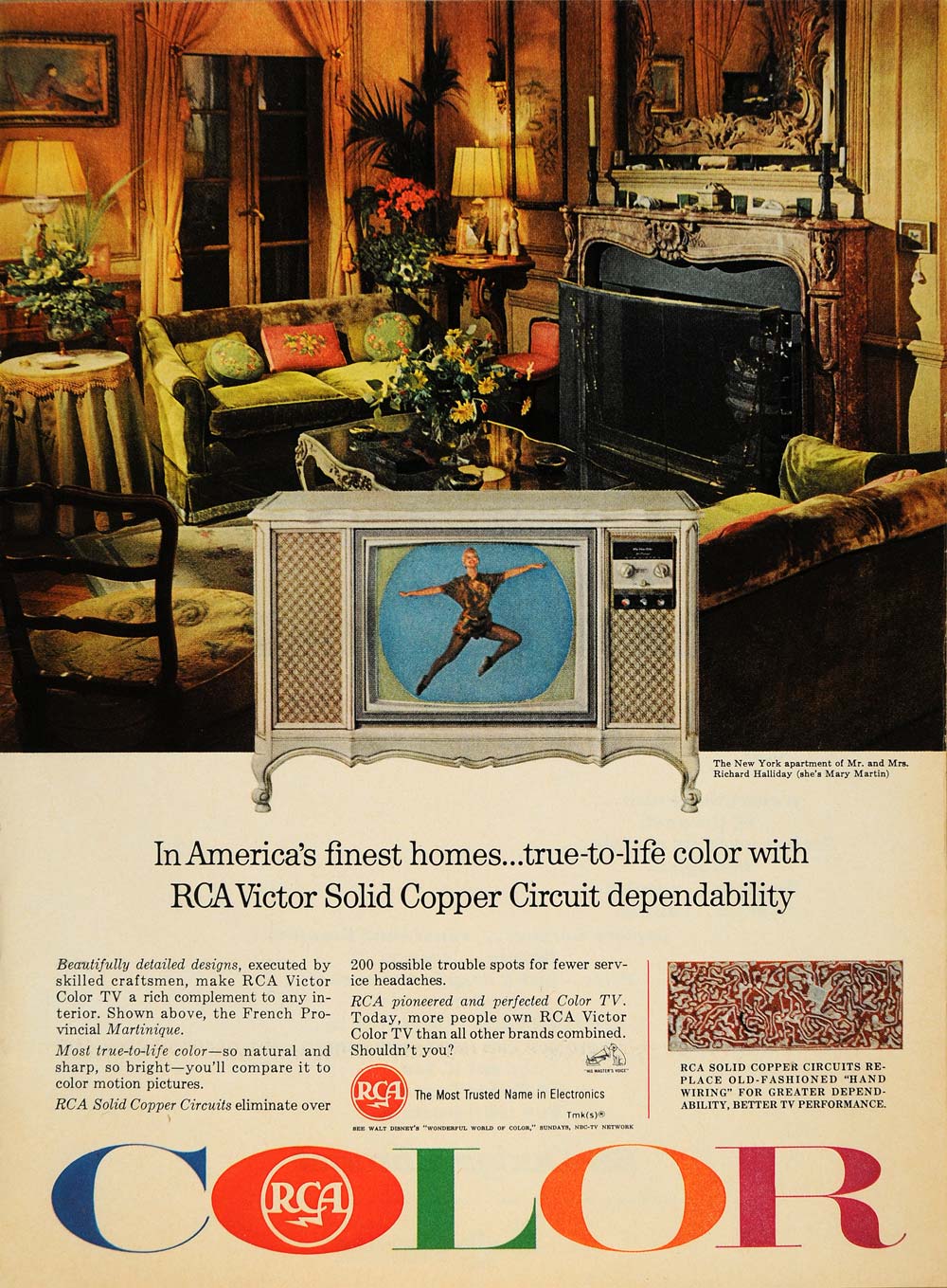 1965 Ad Radio America RCA Victor Solid Copper Color TV - ORIGINAL TM6 ...