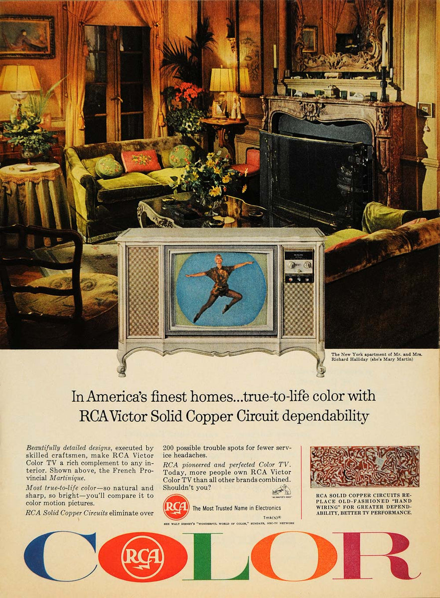 1965 Ad Radio America RCA Victor Solid Copper Color TV - ORIGINAL TM6 ...