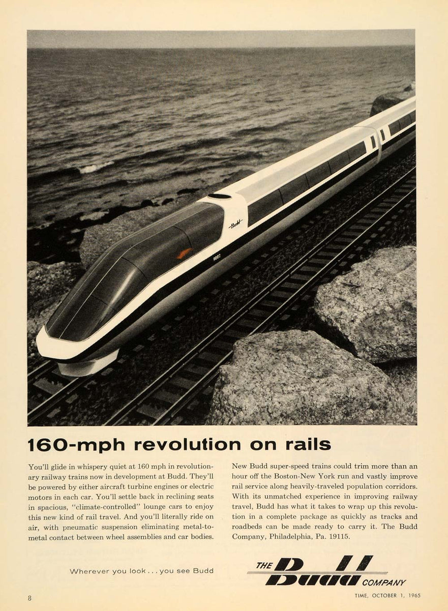 1965 Ad Budd Co. Metal Manufacturer Rail Cars Train - ORIGINAL ADVERTI ...