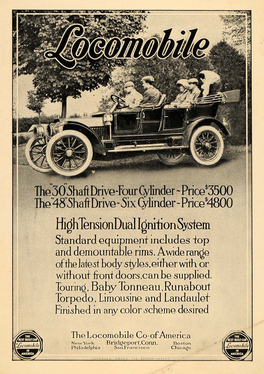 1910 Ad Model 30 48 Shaft Drive Locomobile Automobiles - ORIGINAL TOM3 ...
