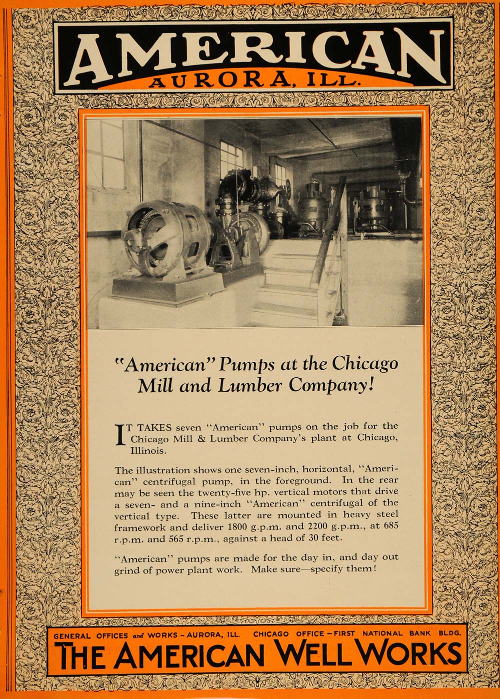 1925 Ad American Well Works Pumps Chicago Mill & Lumber - ORIGINAL TPM ...
