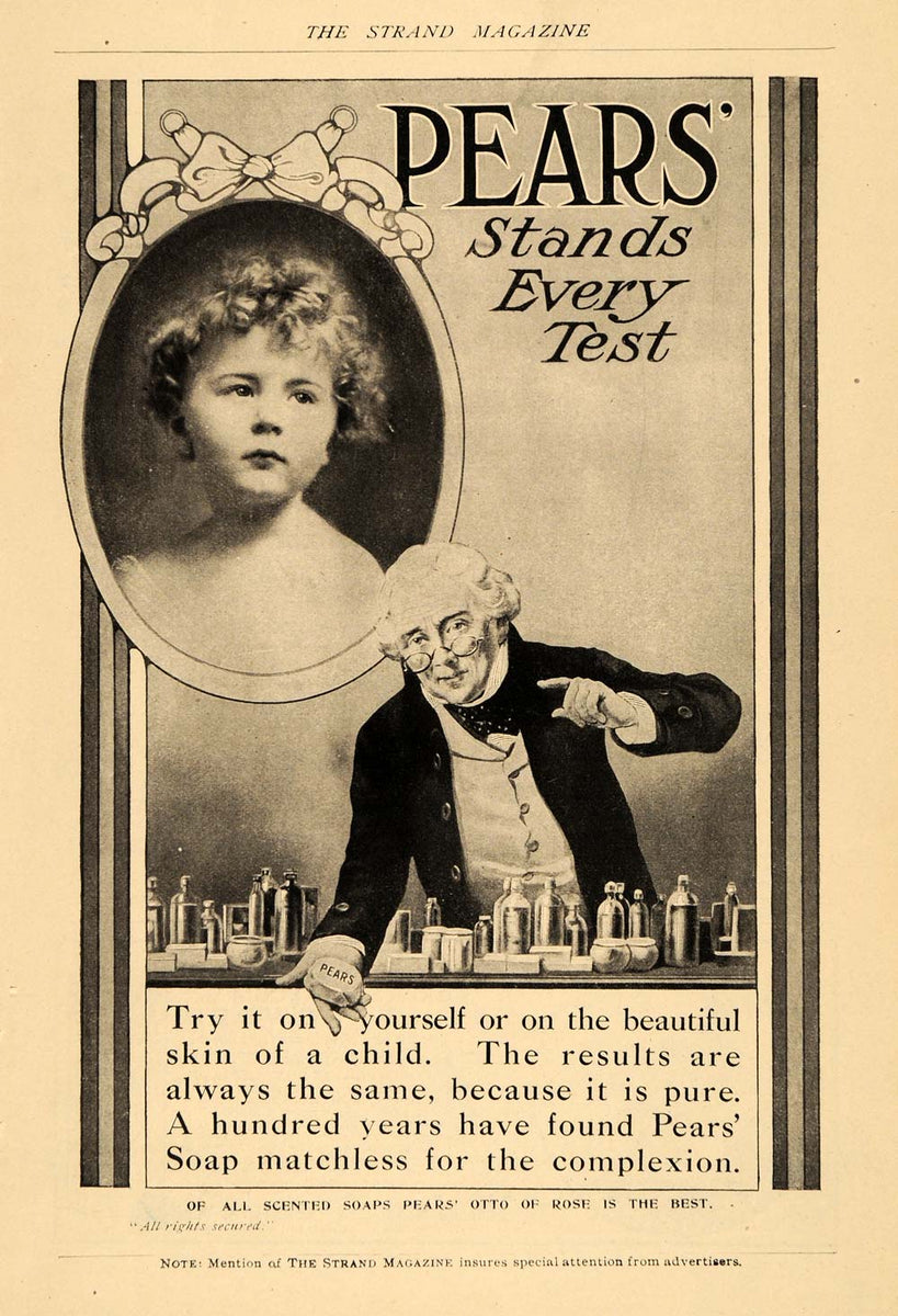 1908 Ad Andrew Pears Soap Stands Every Test Complexion - ORIGINAL TSM1 ...