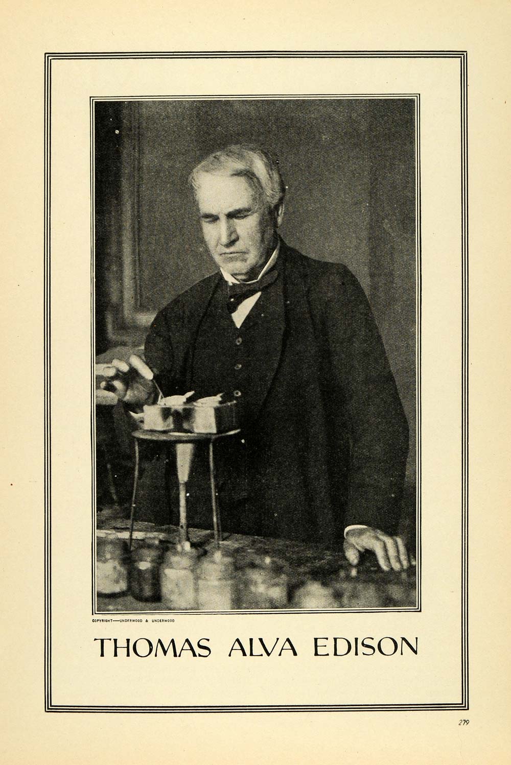 1914 Print Famous Inventor Scientist Thomas Alva Edison Laboratory Wor ...