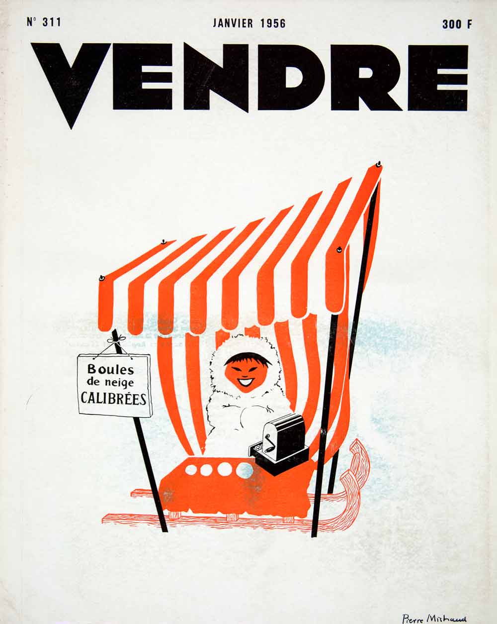 1956 Lithograph Cover Eskimo Inuit Calibrated Snowballs Pierre Michaud ...