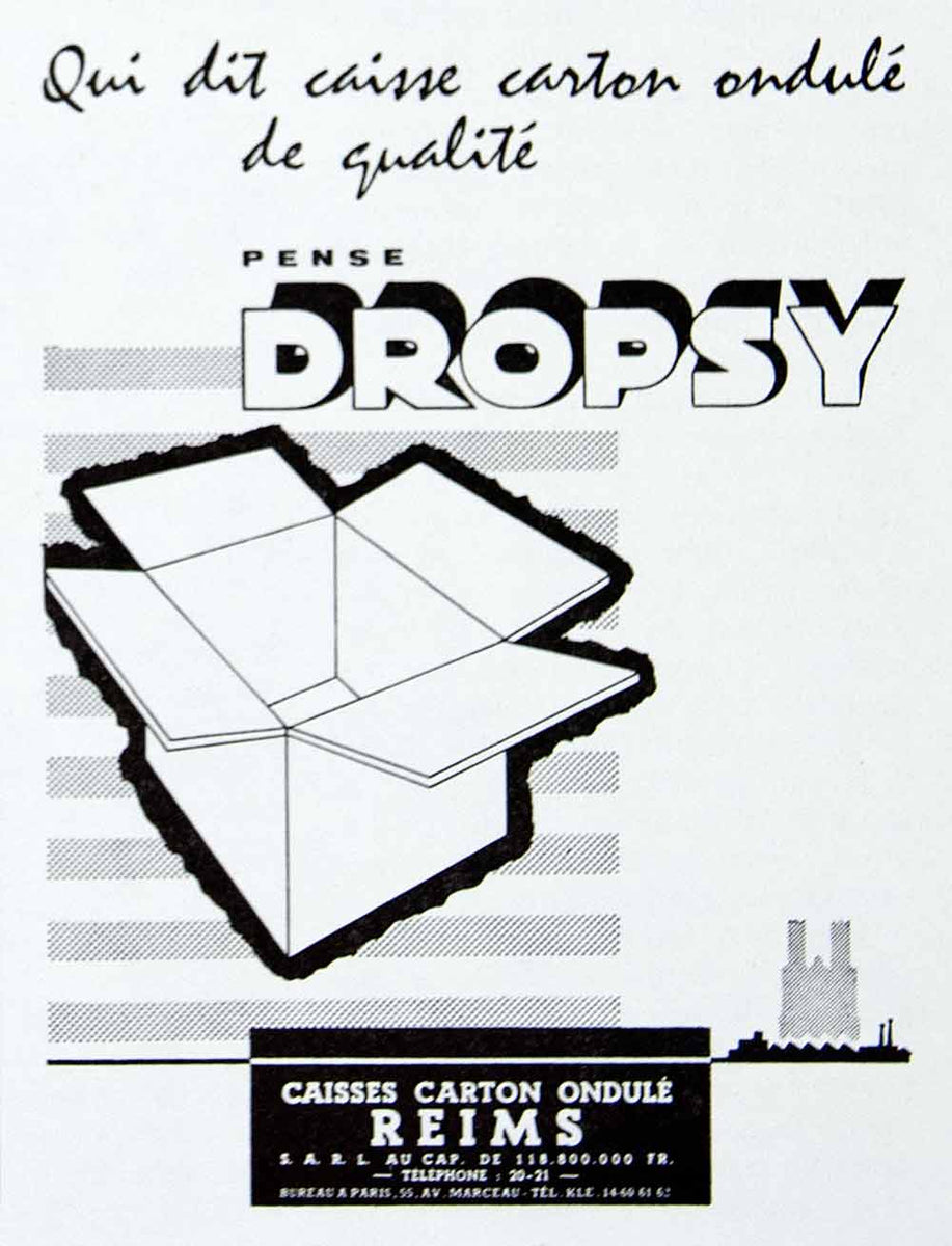 1956 Ad Dropsy Cardboard Boxes French Packaging Industrial Manufacturi ...