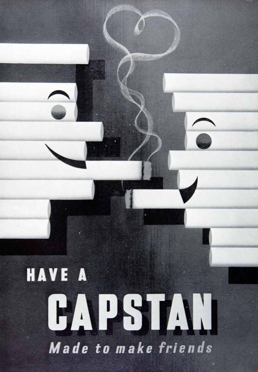 1954 Print Capstan Cigarette Love Smoking English Advertisement Smoke ...
