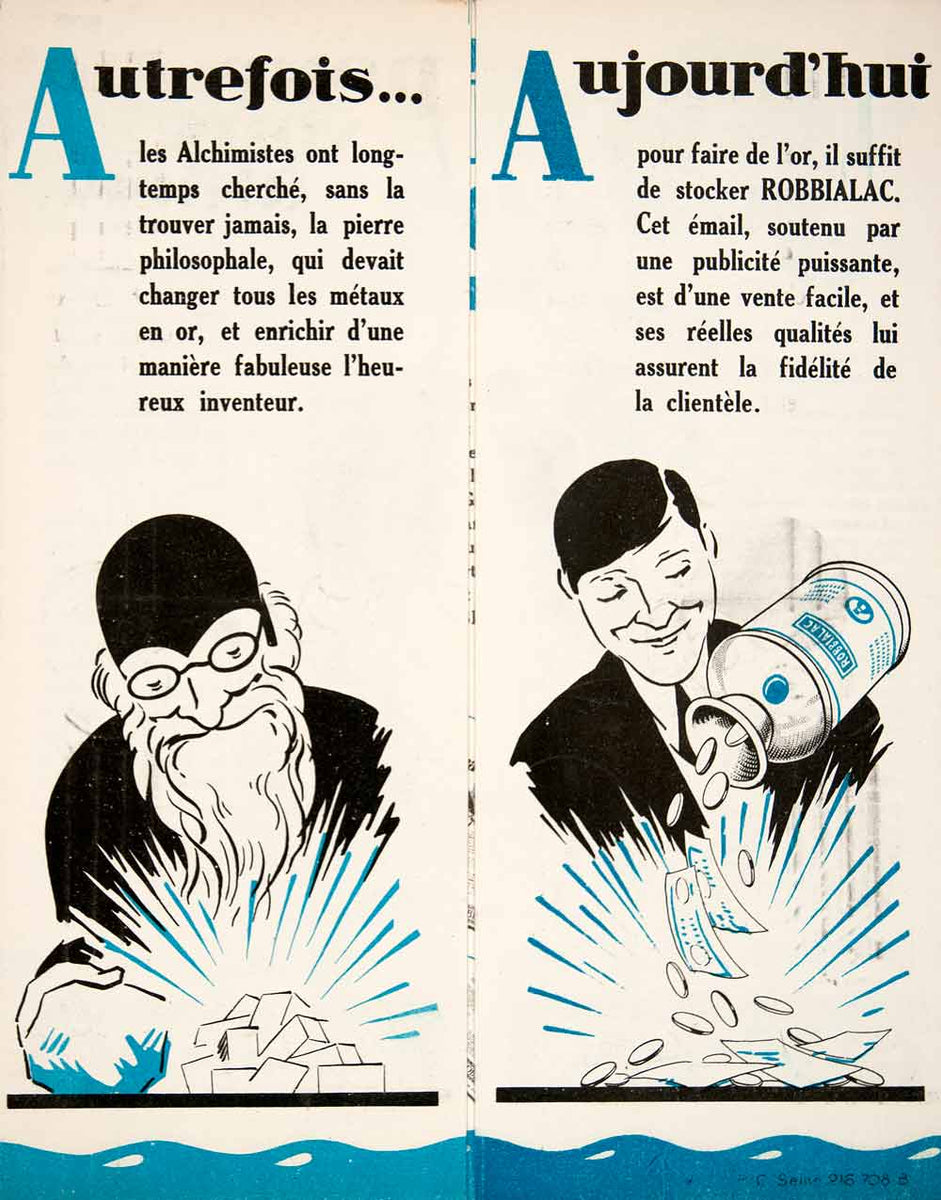 1927 Print Brochure Sample Robbialac Publicite Presse French Philosoph ...
