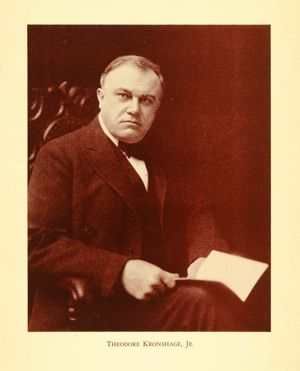1943 Print Portrait Theodore Kronshage Jr. Wisconsin - ORIGINAL HISTOR ...