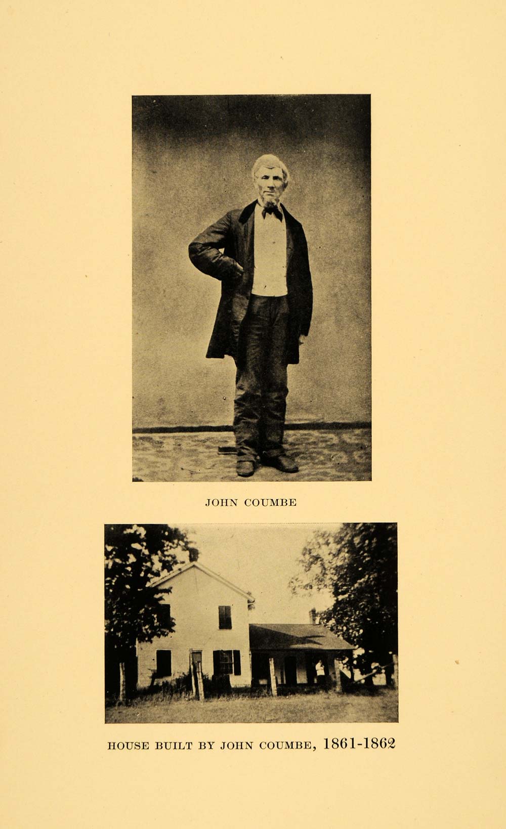 1923 Print John Coumbe's House Built in 1861-1862 - ORIGINAL HISTORIC ...