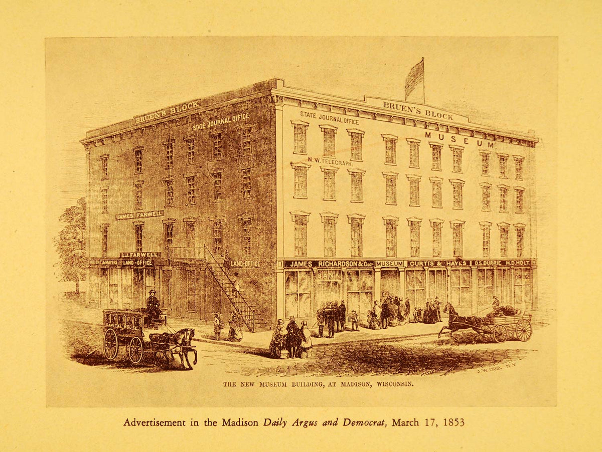 1947 Print Museum Building Madison Wisconsin Argus - ORIGINAL WIS1 ...