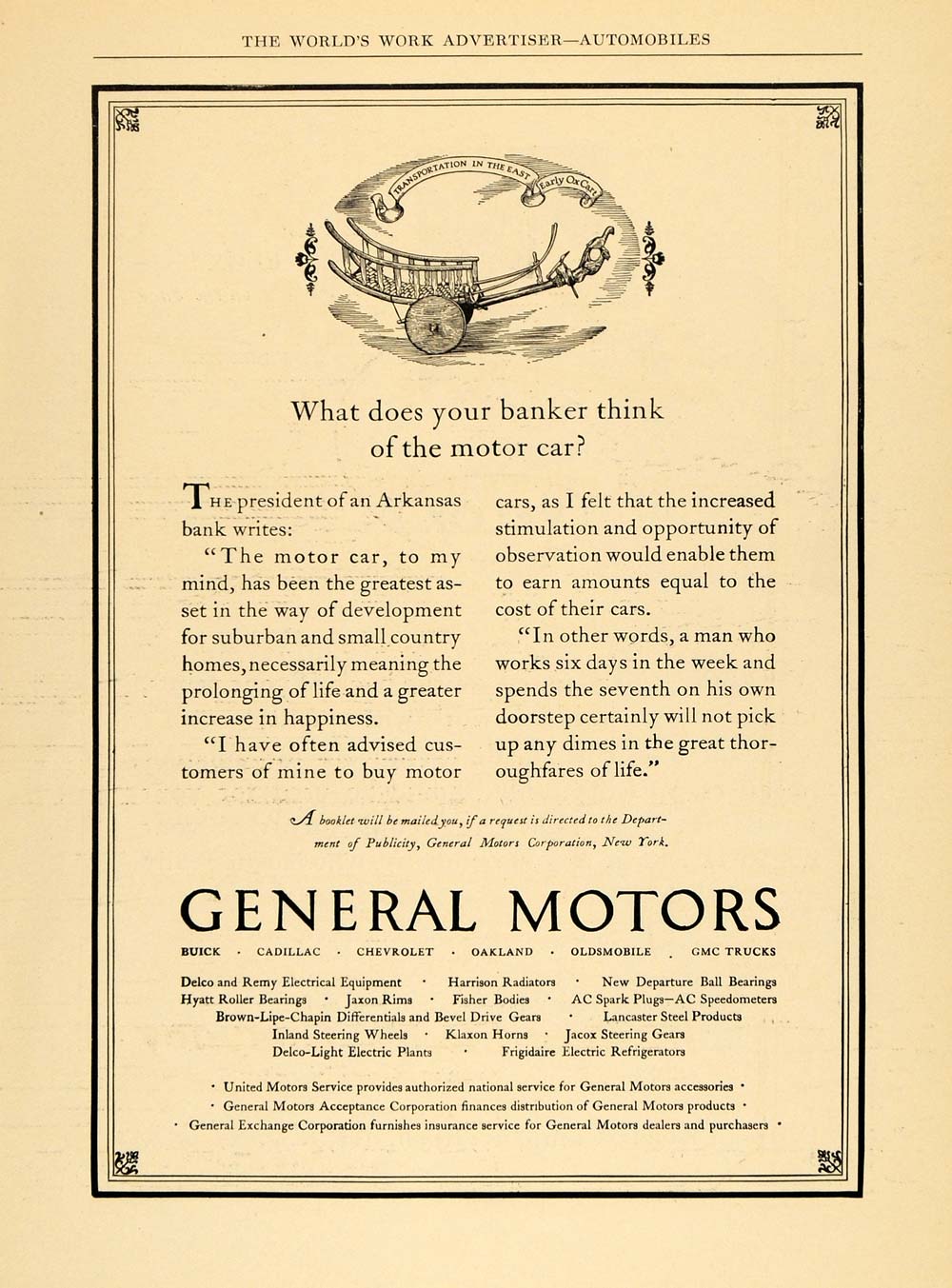 1924 Ad General Motors What Does Your Banker Think GM - ORIGINAL ADVER ...